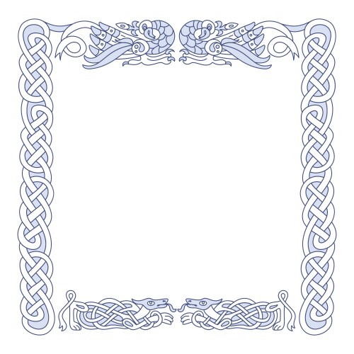 Hand drawn celtic frame design Royalty Free Vector Image