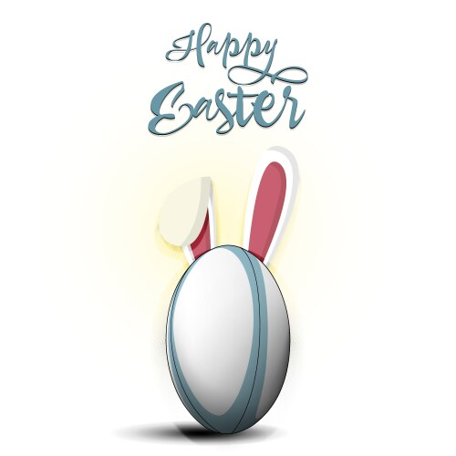 Happy easter tennis ball with ears rabbit Vector Image