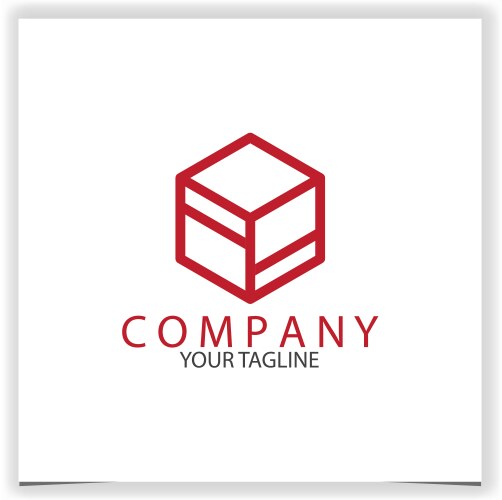 Colorful cube logo design template Royalty Free Vector Image