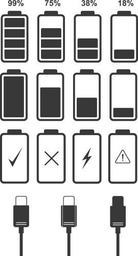 Love charger heart battery icon Royalty Free Vector Image