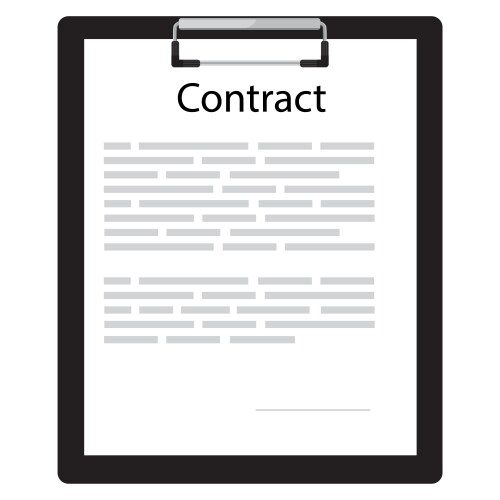 Contract and break breach terminate Royalty Free Vector