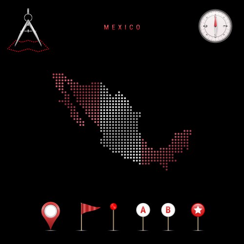 Mexico Dotted Map Vector Images (over 380)