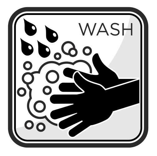 Wash your hands or safe hand washing symbol Vector Image