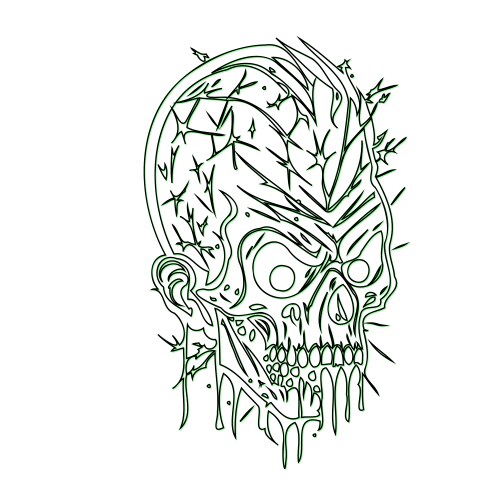 Zombie outline sketch Royalty Free Vector Image