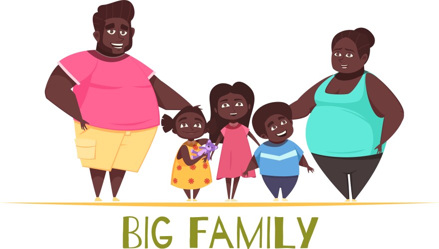 Big family concept Royalty Free Vector Image - VectorStock