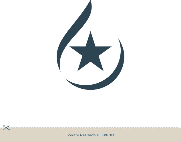 Allah and muhammad arabic letter icon logo Vector Image