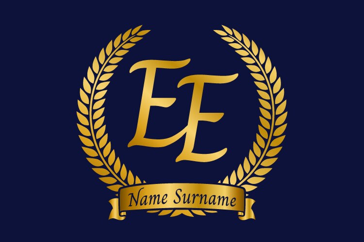 Initial letter e and s es monogram logo design Vector Image