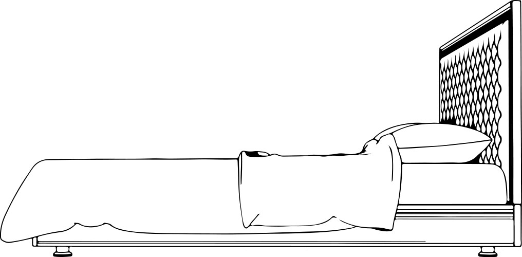 Set of beds drawing sketch style Royalty Free Vector Image