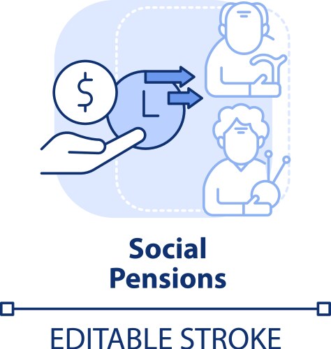 Labour market social program loop concept icon Vector Image