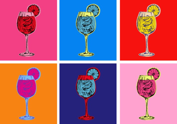 Aperol spritz cocktail recipe concept Royalty Free Vector