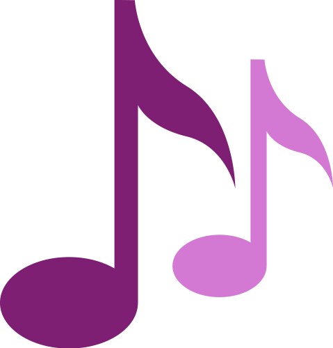 Two music notes on a white background Royalty Free Vector