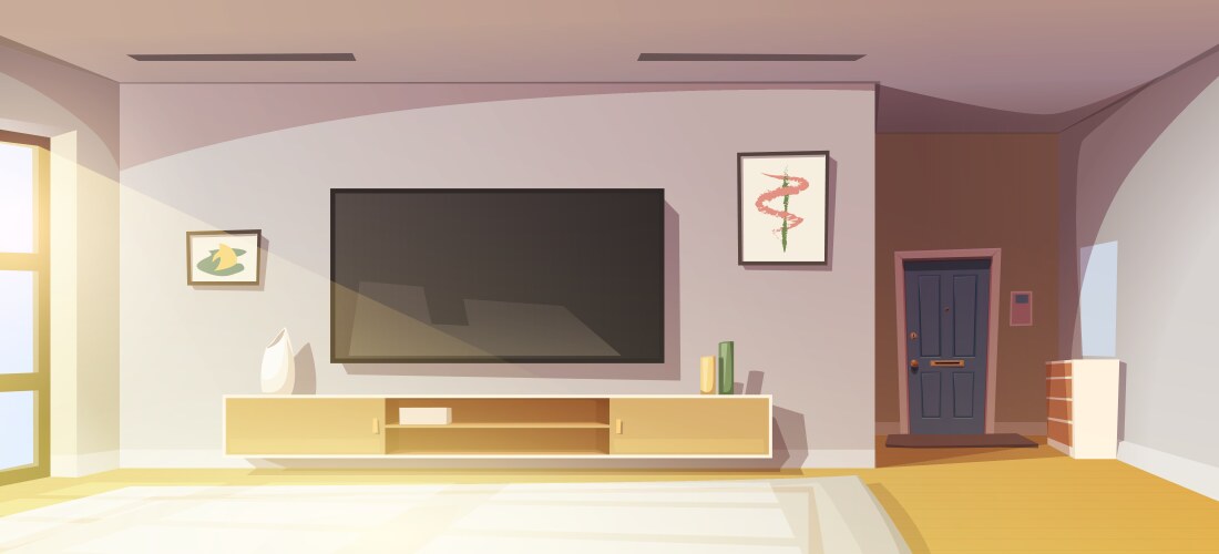 Empty inside pink room Royalty Free Vector Image