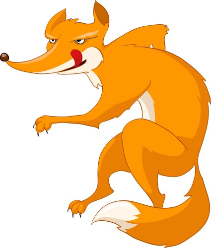 Adorable fox cartoon Royalty Free Vector Image