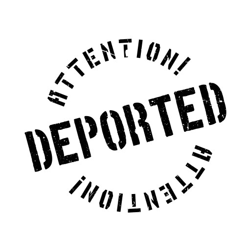 Deported rubber stamp Royalty Free Vector Image