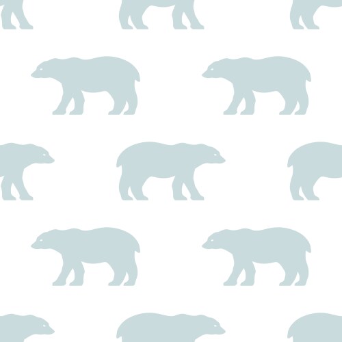 Cute polar bear seamless pattern Royalty Free Vector Image