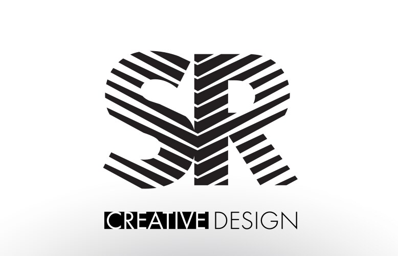 S r logo sr letter design Royalty Free Vector Image