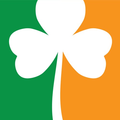 Shamrock logo flat Royalty Free Vector Image - VectorStock