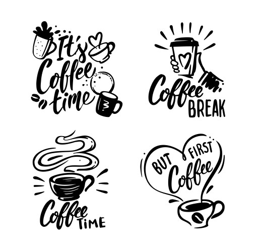 Vintage retro rustic coffee shop logo design Vector Image