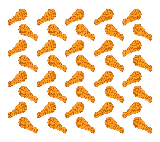 Fried chicken meat fast food menu design elements Vector Image