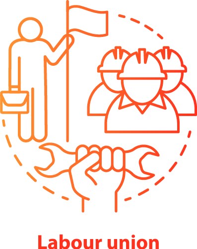 Trade union concept icon Royalty Free Vector Image