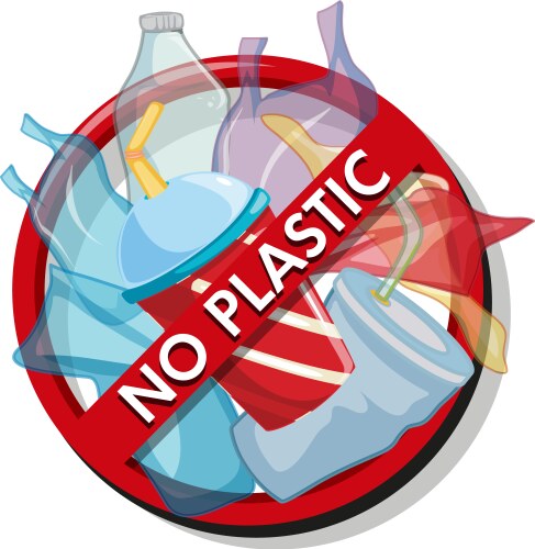 Say no to plastic bags poster Royalty Free Vector Image