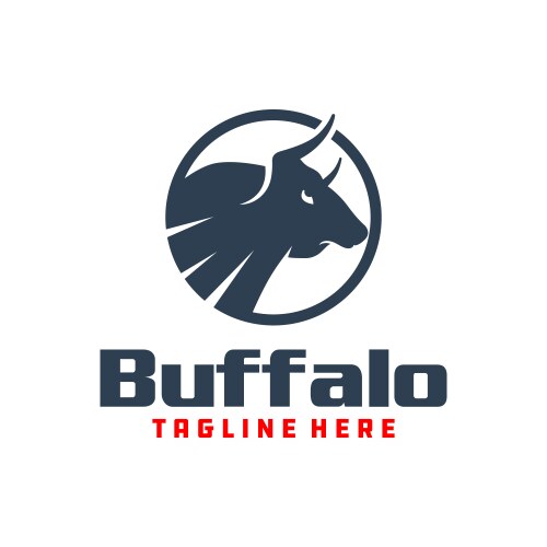 Golf bull sport logo design Royalty Free Vector Image