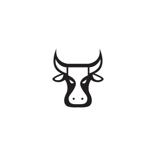 Cow skull mascot icon logo design Royalty Free Vector Image