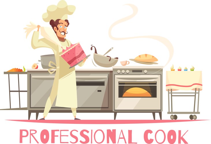 Pot professional cook diamond badge Royalty Free Vector