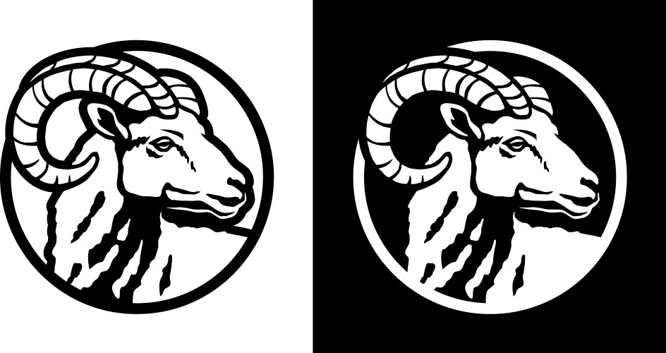 Attacking ram logo Royalty Free Vector Image - VectorStock