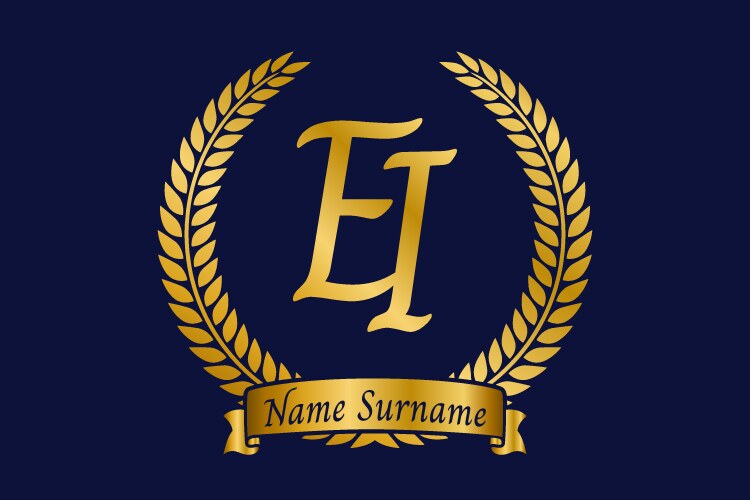 Initial letter e and ee monogram logo design Vector Image