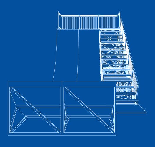 Ramp concept outline Royalty Free Vector Image