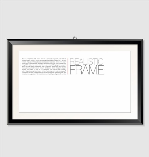 Realistic picture frame Royalty Free Vector Image