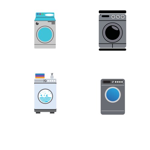 Washing machine logo Royalty Free Vector Image