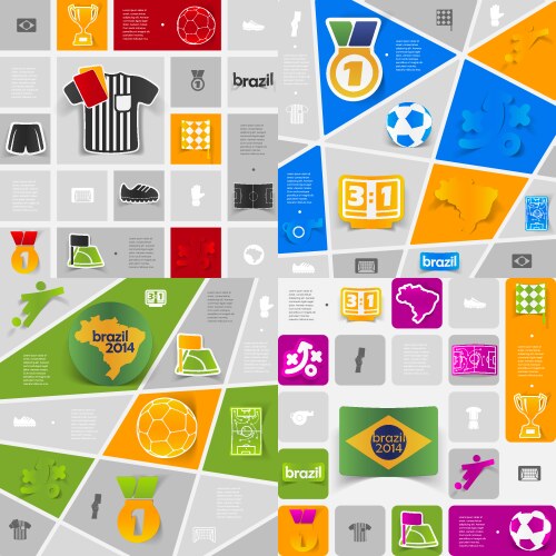 Football soccer infographic Royalty Free Vector Image