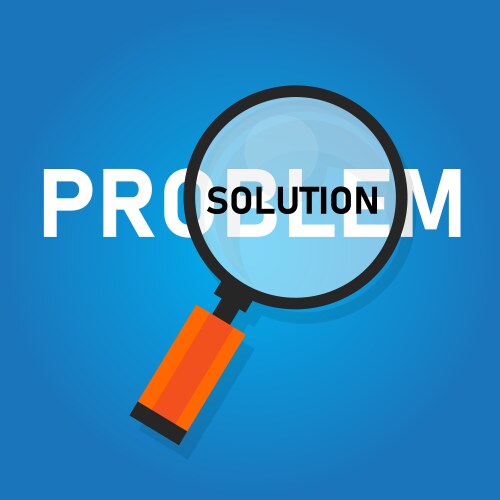 Concept of solution problem solving and finding Vector Image