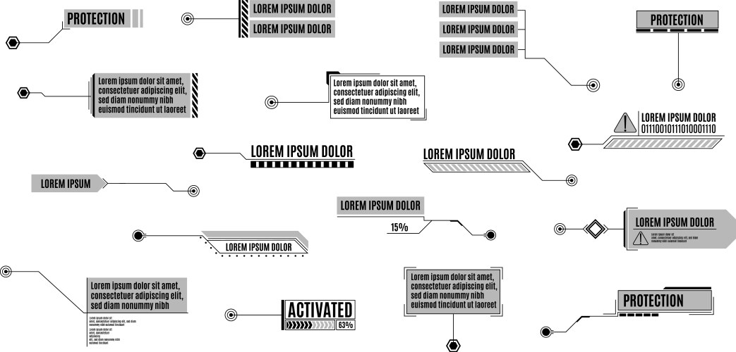 Callouts titles callout bar labels information Vector Image