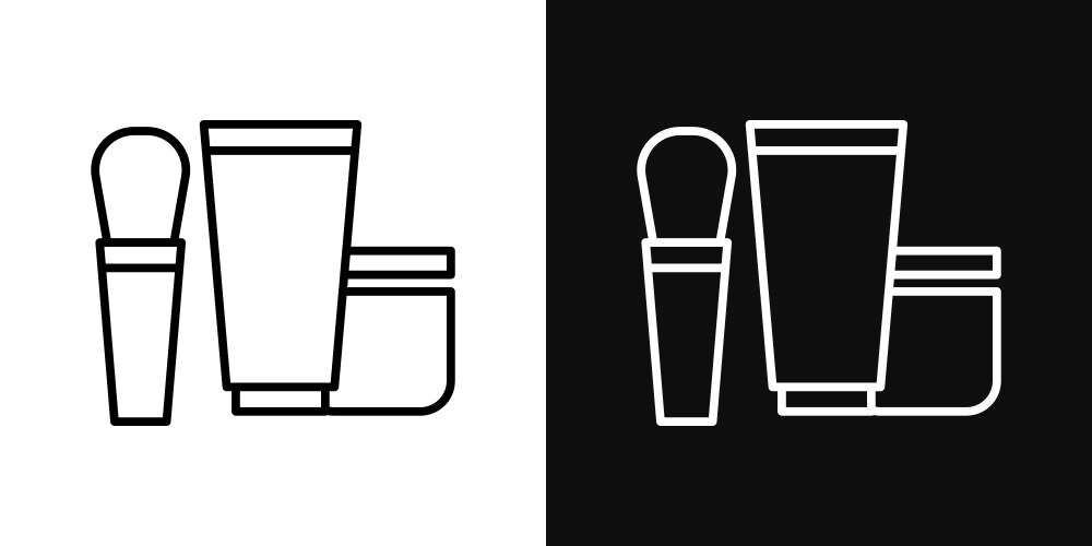 Cosmetics icon set cosmetic products symbol Vector Image