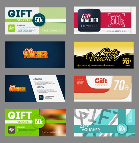 Gift voucher template Royalty Free Vector Image