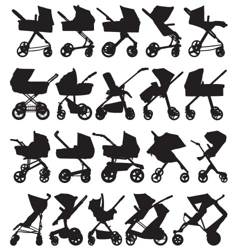 Pram Silhouette Vector Images (over 3,400)