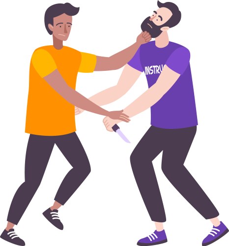 Self defense woman Royalty Free Vector Image - VectorStock