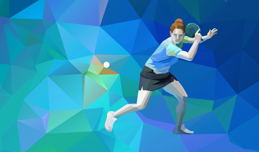 Table tennis sport ping pong abstract colorful Vector Image