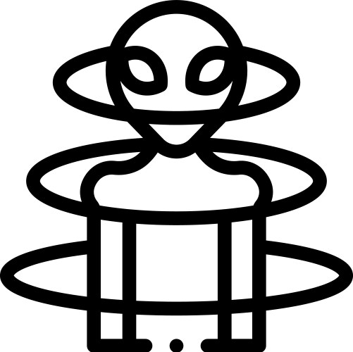 Alien icon thin linear style design isolated Vector Image