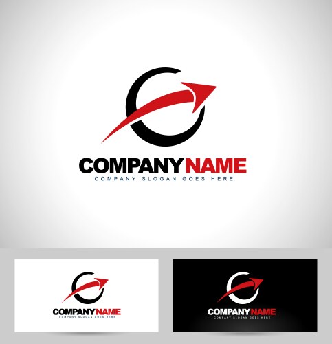 Arrow trade circle logo Royalty Free Vector Image