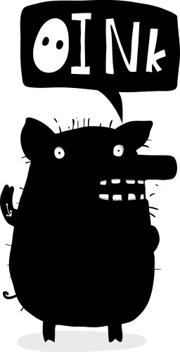 Cute pig holding vegetable diet Royalty Free Vector Image