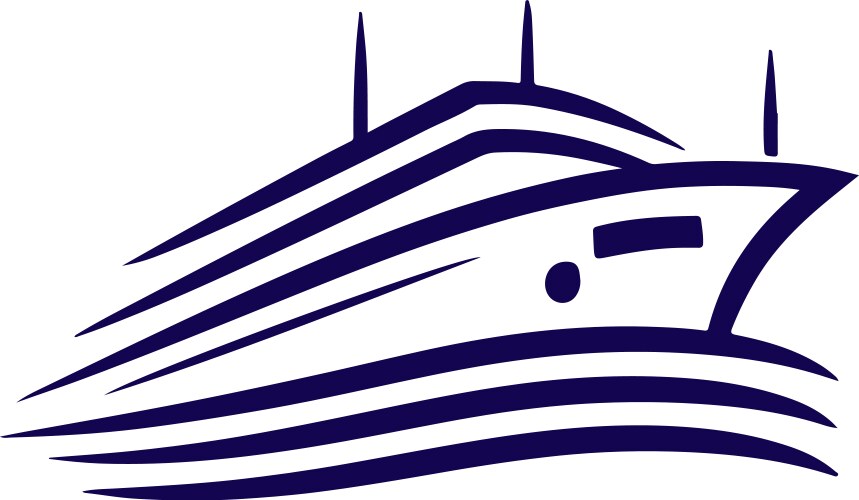 Shipping company logo template 1 Royalty Free Vector Image