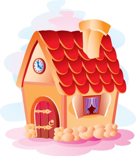 Comic house for fairy tales Royalty Free Vector Image