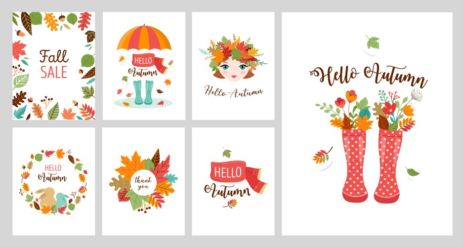 Autumn letterhead design template Royalty Free Vector Image