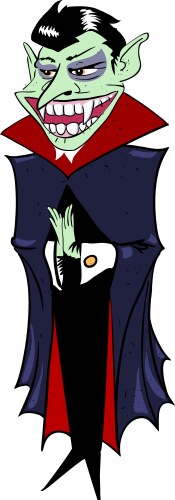 Cute cartoon vampire smiling Royalty Free Vector Image