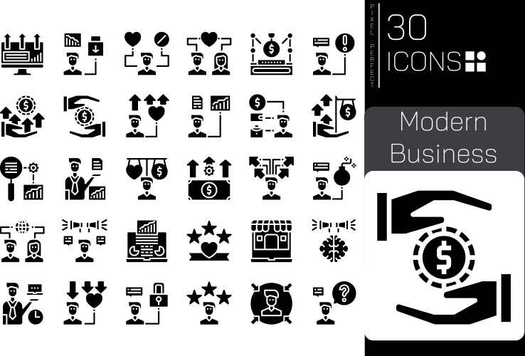 Modern business solid Royalty Free Vector Image