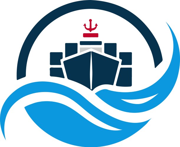 Shipping company logo template 1 Royalty Free Vector Image